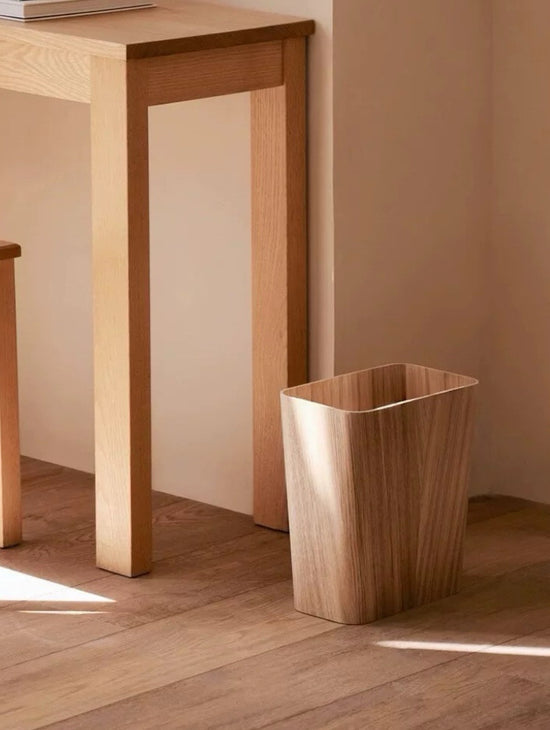Wooden-Style Trash Bin with Lid – Modern & Functional Design – Ausique ...