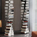 Metal Rotating Spine Bookshelf – Vertical Book Tower & Multipurpose Di ...