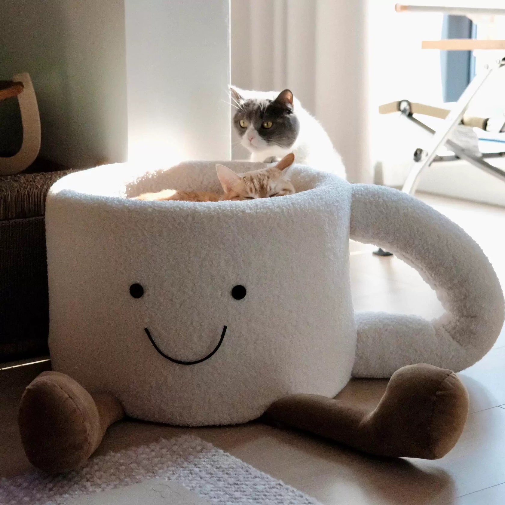 Cozy Cat Cup Bed – Cute Coffee Mug Cat House with Plush Comfort ...
