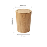 Wooden-Style Trash Bin with Optional Rotating Lid – Modern & Functiona ...