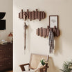 Modern Wooden Wall Hook Rack – Space-Saving Folding Coat Rack with Hid ...