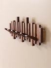 Modern Wooden Wall Hook Rack – Space-Saving Folding Coat Rack with Hid ...
